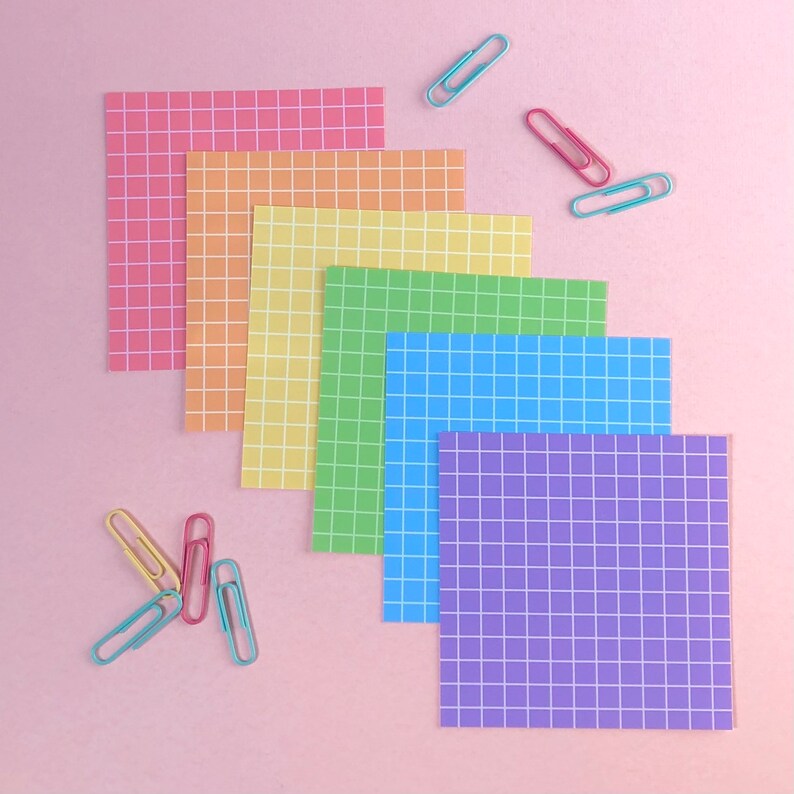 GRID MEMO PADS, 50 SHEETS – Peachie Patches